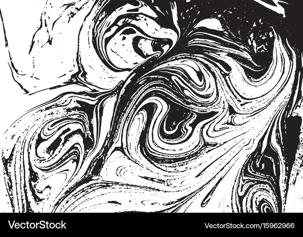 Black and white liquid texture watercolor hand Vector Image