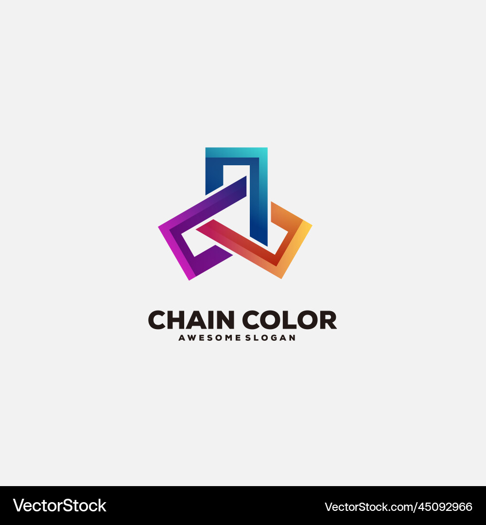 Chain logo design premium colorful Royalty Free Vector Image