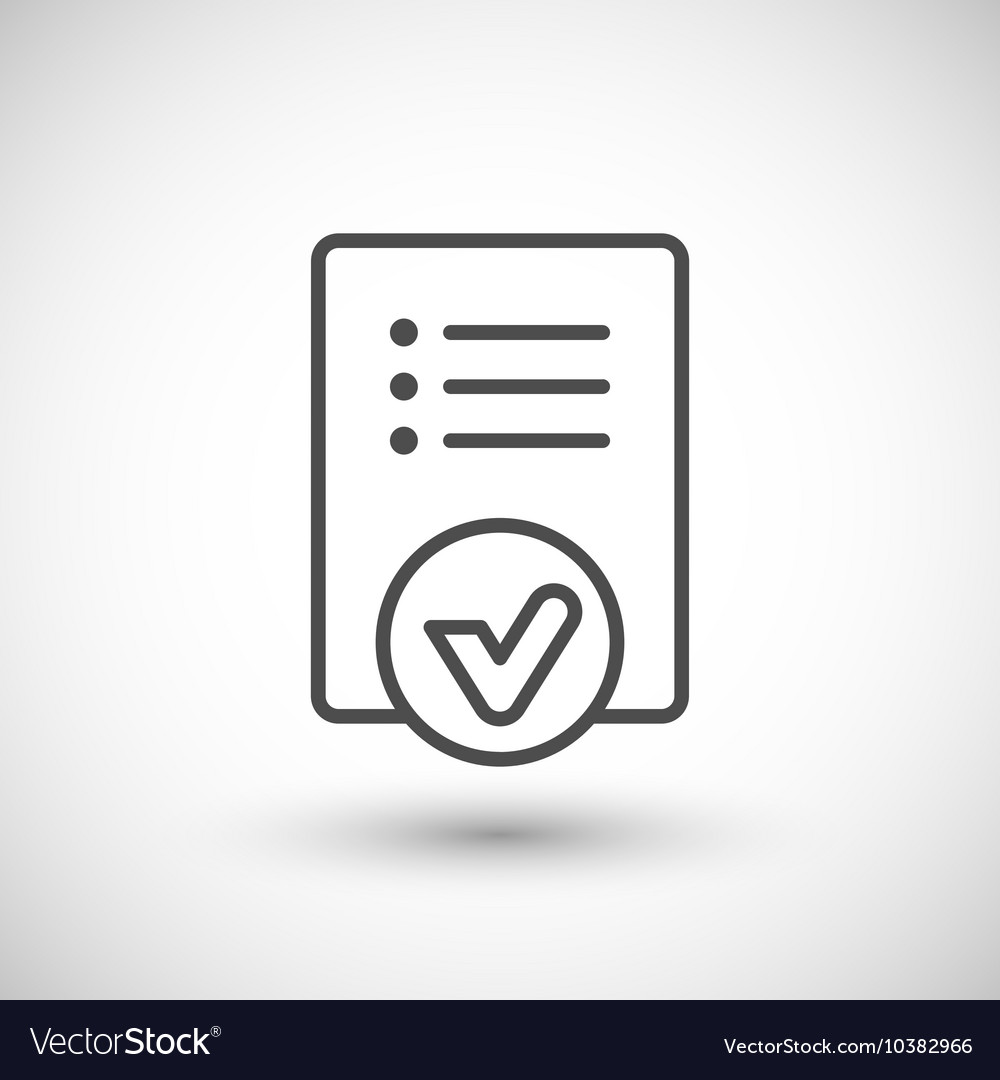 Checklist line icon Royalty Free Vector Image - VectorStock