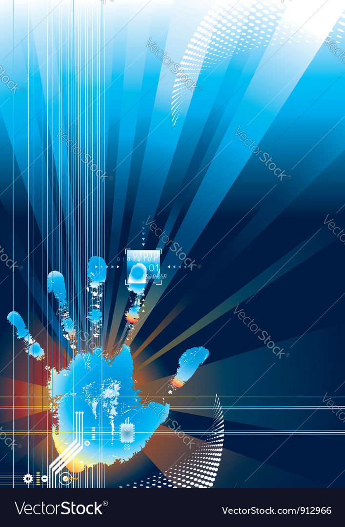 Digital Security Touch Royalty Free Vector Image