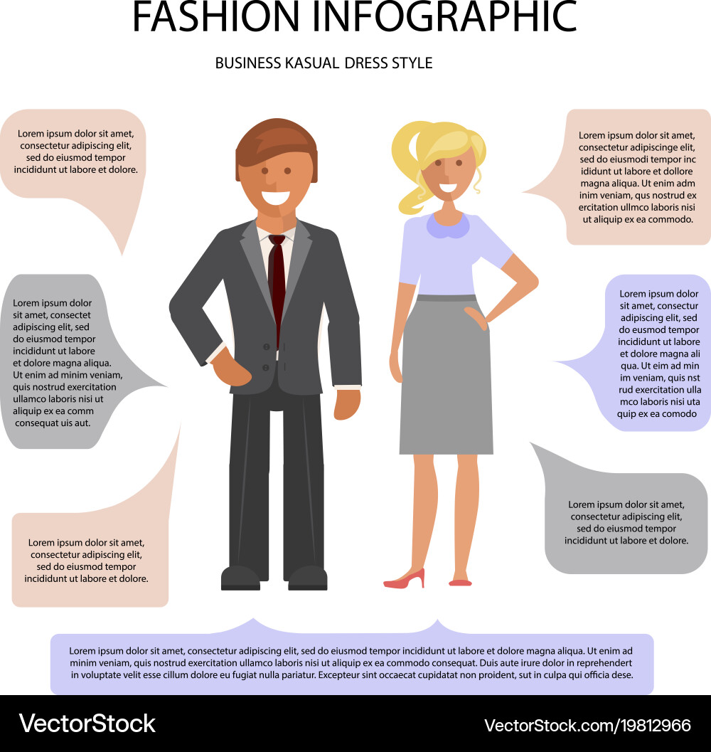 Dress style infographic Royalty Free Vector Image