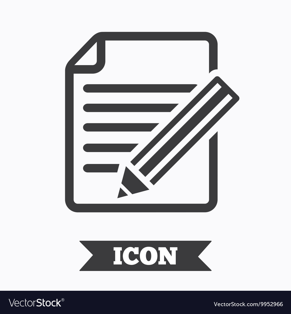 Edit document sign icon content button Royalty Free Vector