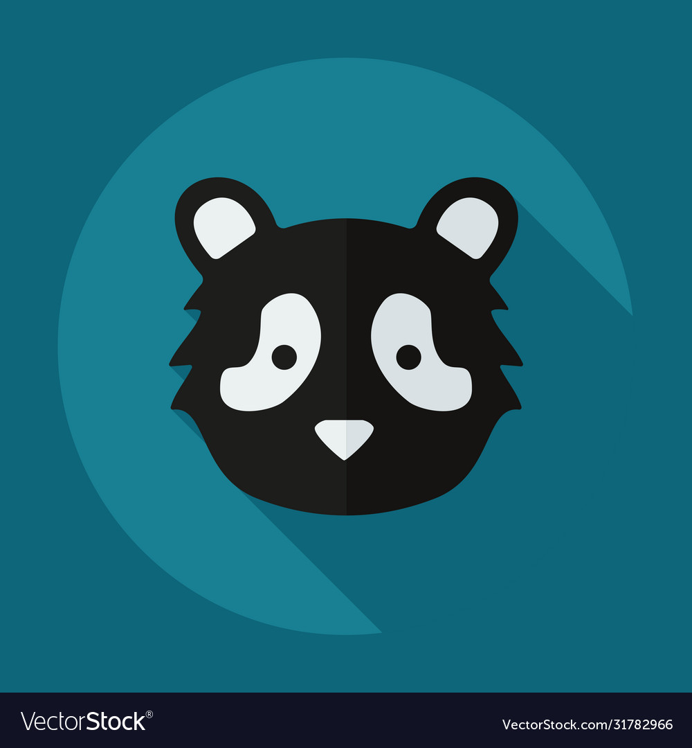 Flat modern design with shadow icons pandas Vector Image