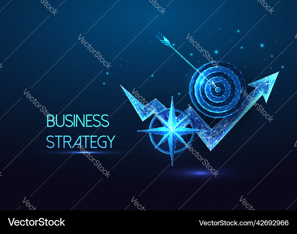 Futuristic business strategy goals concept Vector Image