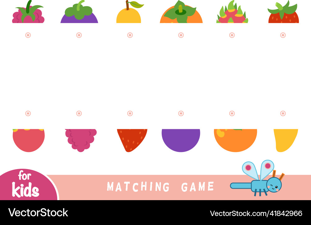 Matching game educational game for children match Vector Image