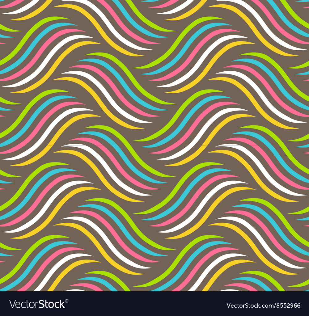 Seamless fun abstract wavy pattern isolated Vector Image