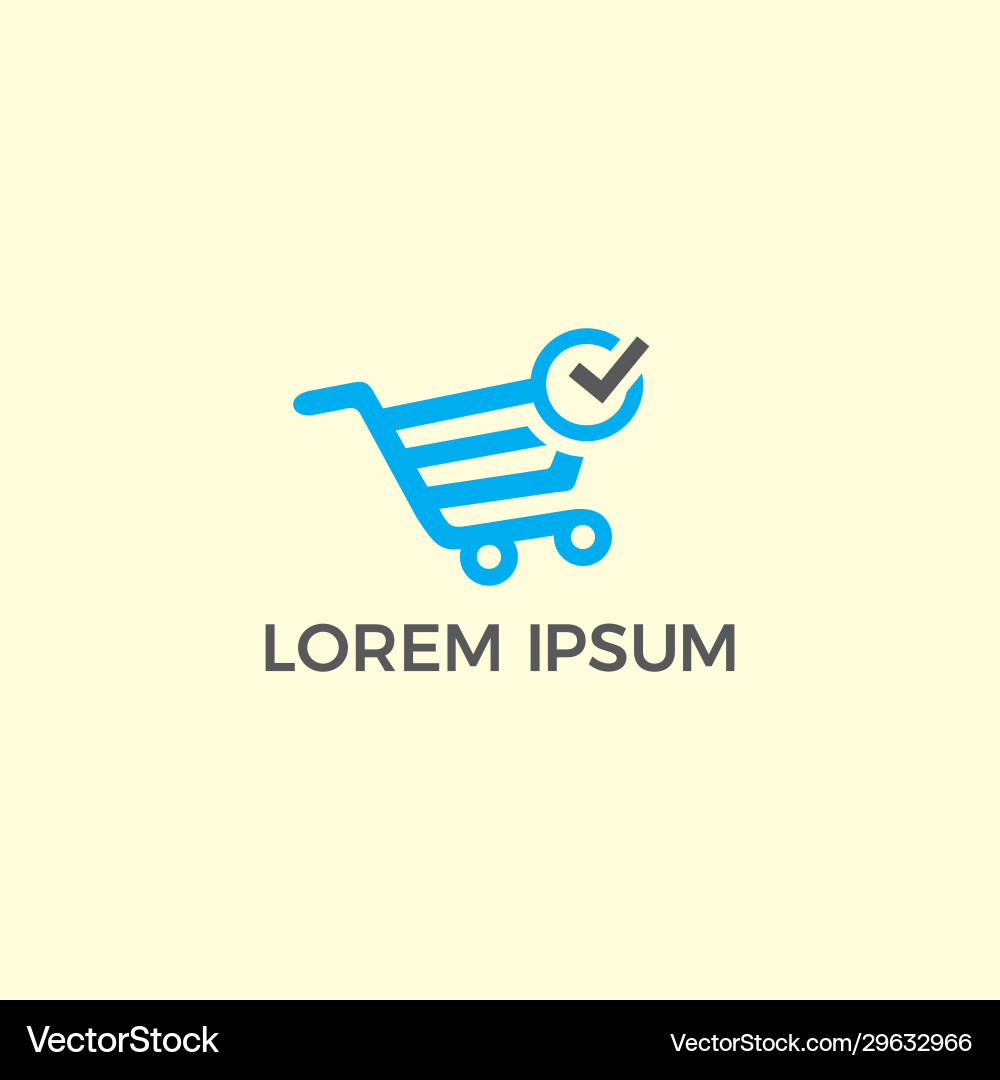 Shopping cart logo icon design template Royalty Free Vector