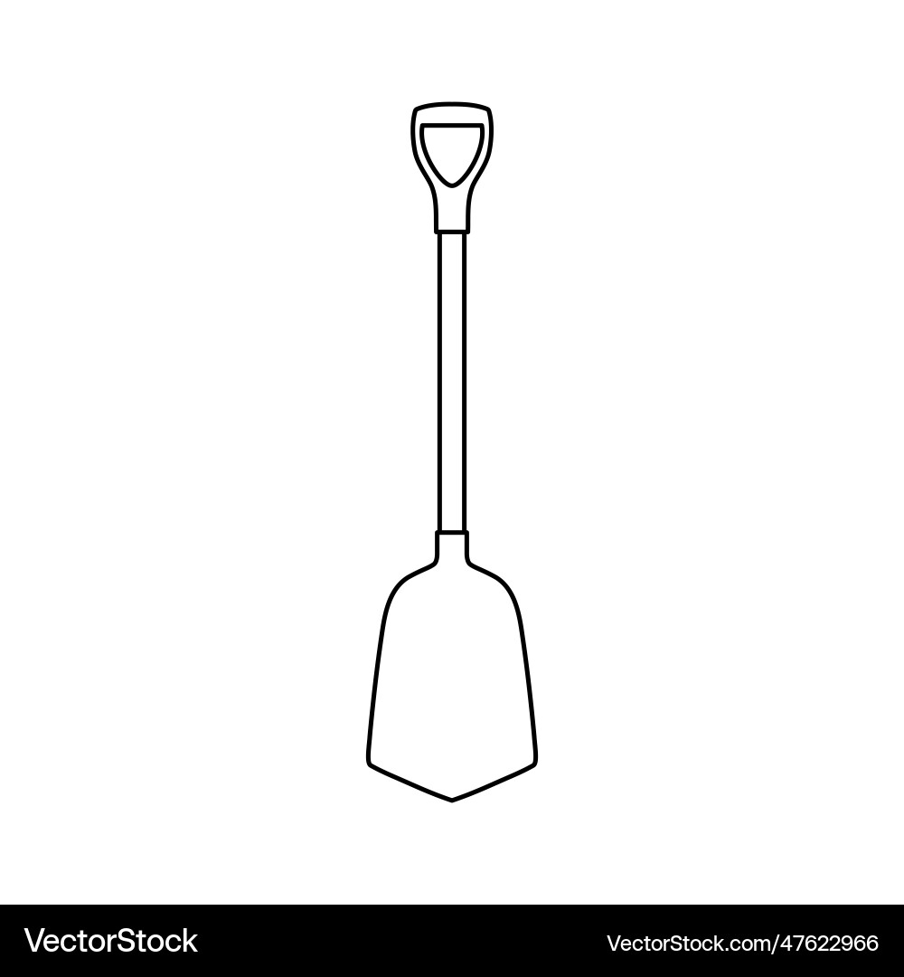 Shovel for working with various types of bulk Vector Image