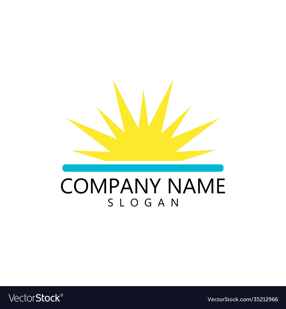 Sun logo Royalty Free Vector Image - VectorStock