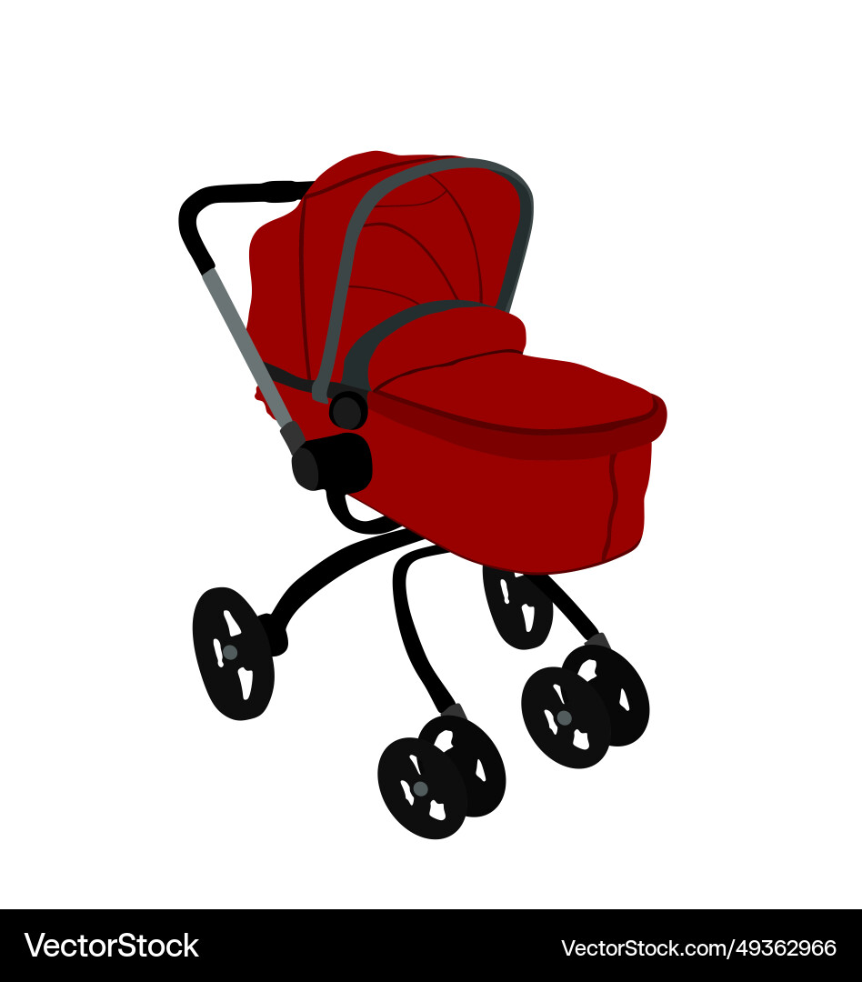 Transportation little baby in pram Royalty Free Vector Image