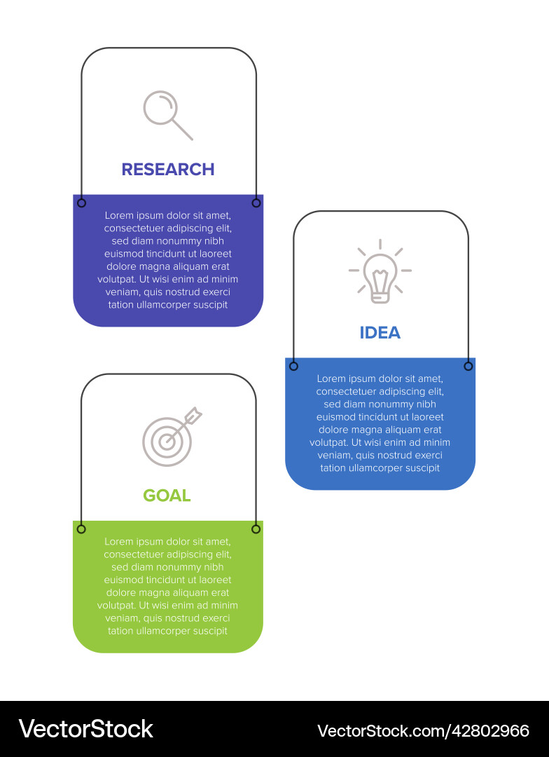 Vertical infographic design with icons and 3 Vector Image