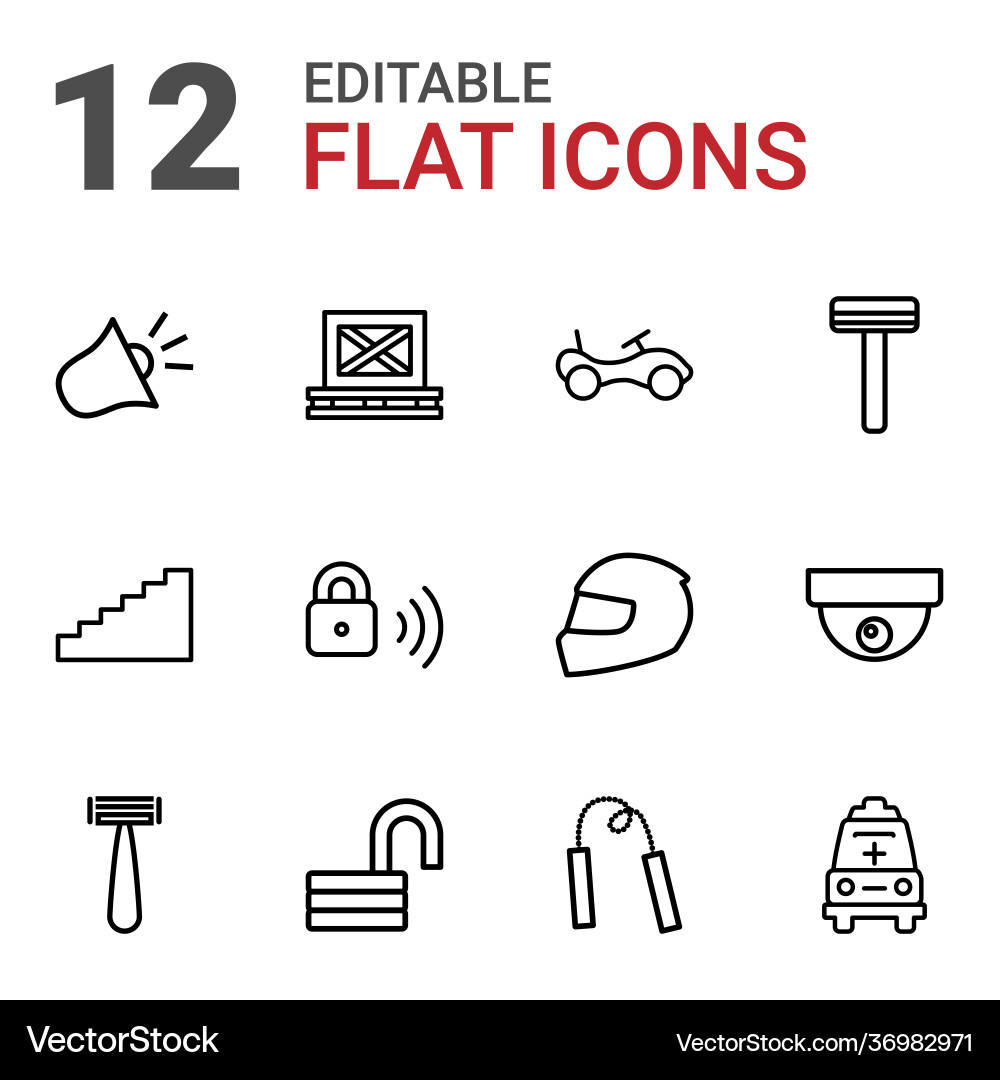 12 safety icons Royalty Free Vector Image - VectorStock