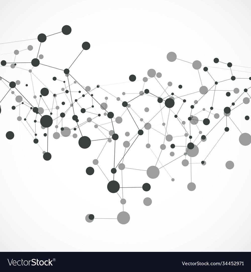 Abstract Gray Molecular Connection Royalty Free Vector Image
