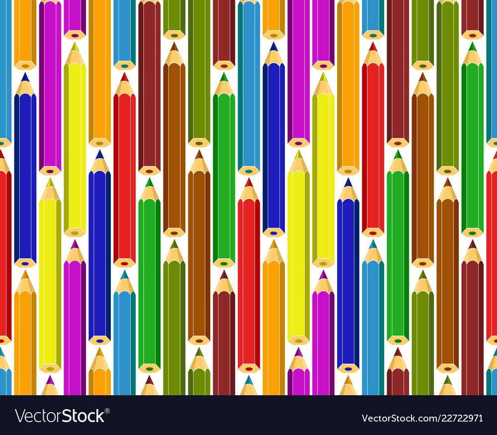 Background with colored pencils Royalty Free Vector Image
