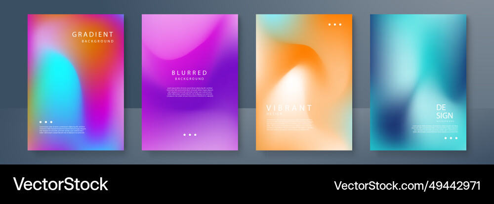 Blurred backgrounds set with modern abstract Vector Image