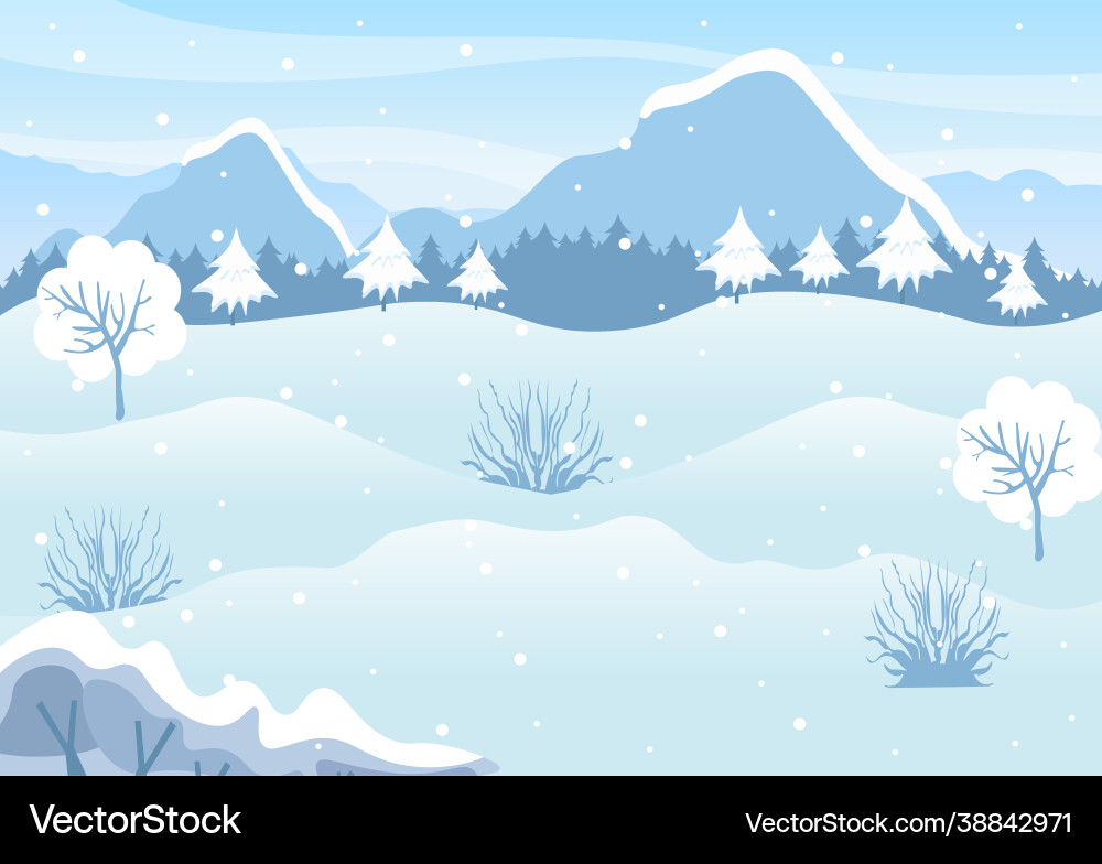 Christmas winter landscape and new year Royalty Free Vector