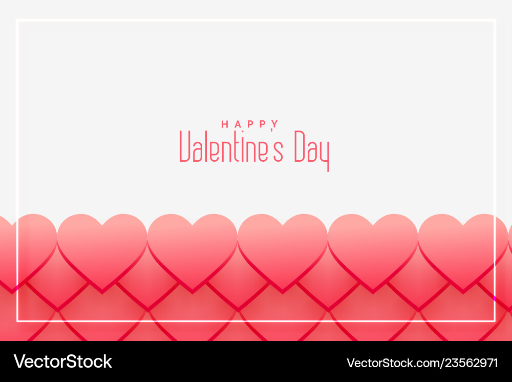 Elegant pink hearts background with text space Vector Image
