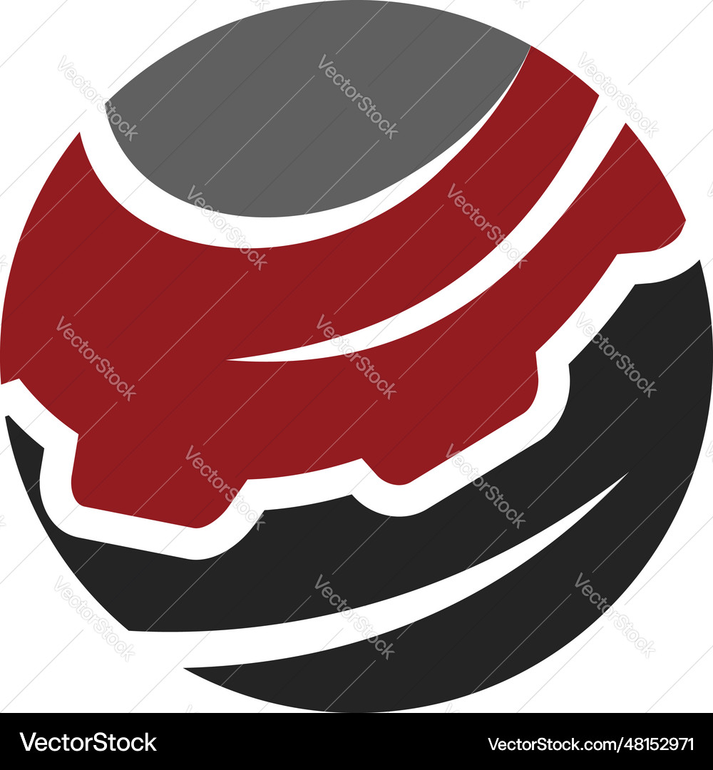 Gear service logo template isolated brand Vector Image