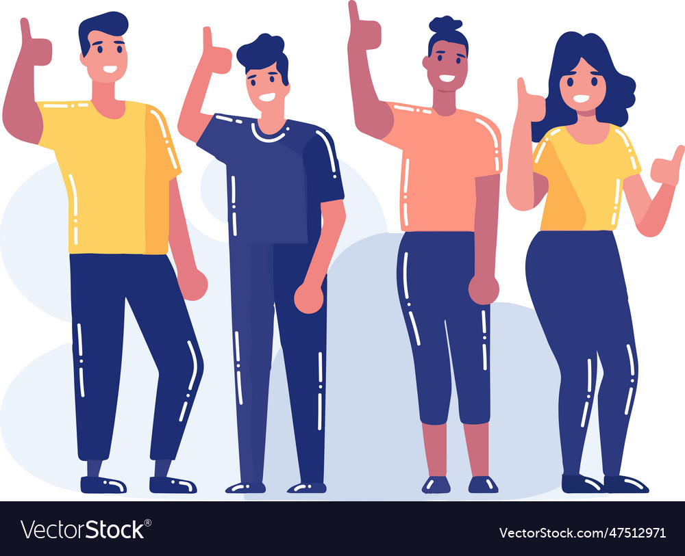 Hand drawn smiling character posing thumbs up Vector Image Hand drawn smiling character posing thumbs up Vector Image