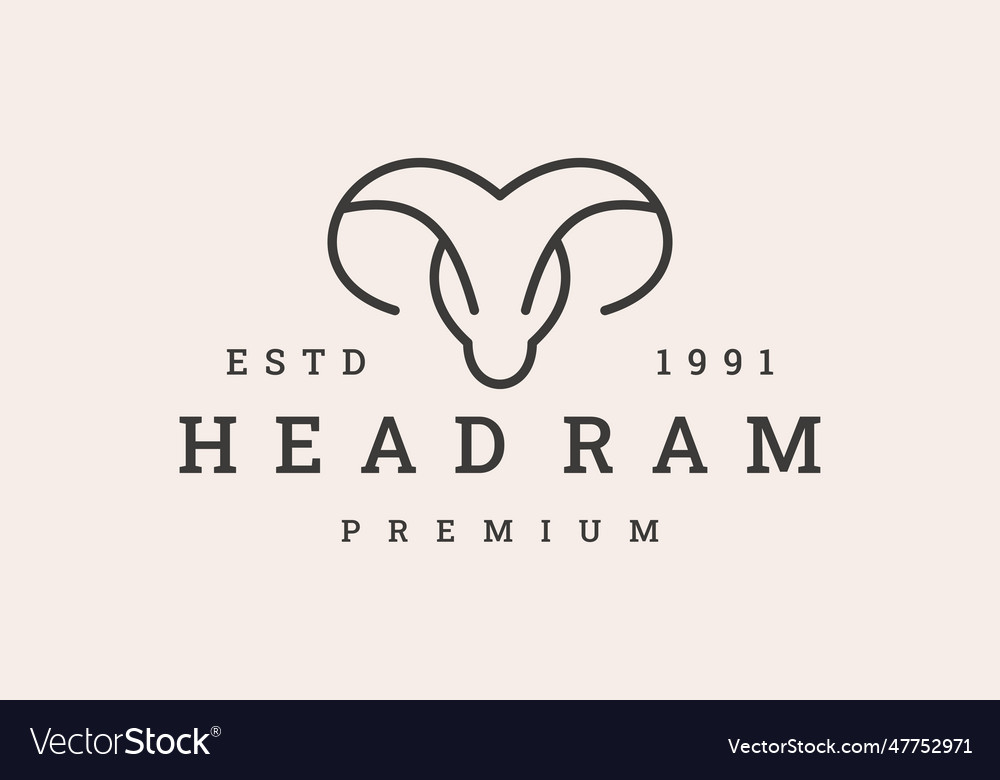 Head ram Royalty Free Vector Image - VectorStock