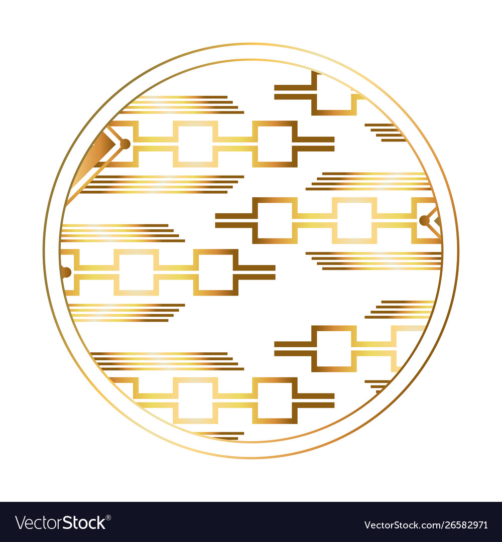 Isolated art deco circle design Royalty Free Vector Image