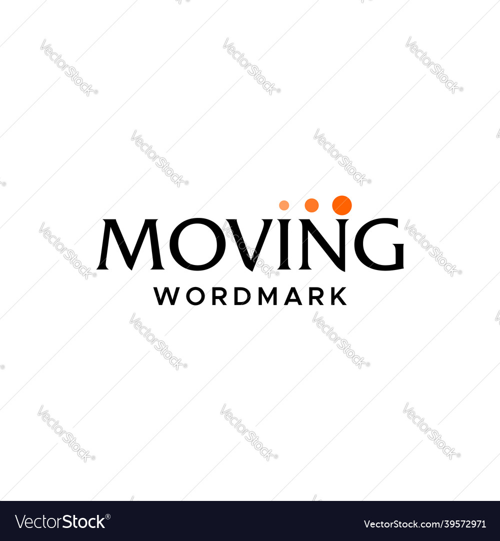 Moving logo Royalty Free Vector Image - VectorStock
