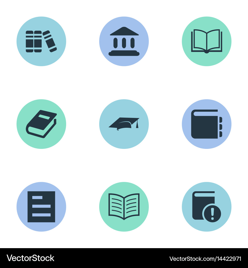 Set of simple education icons Royalty Free Vector Image