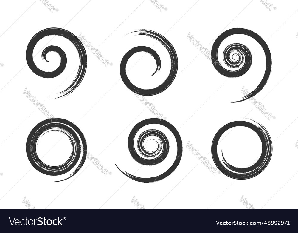 Spiral design elements Royalty Free Vector Image