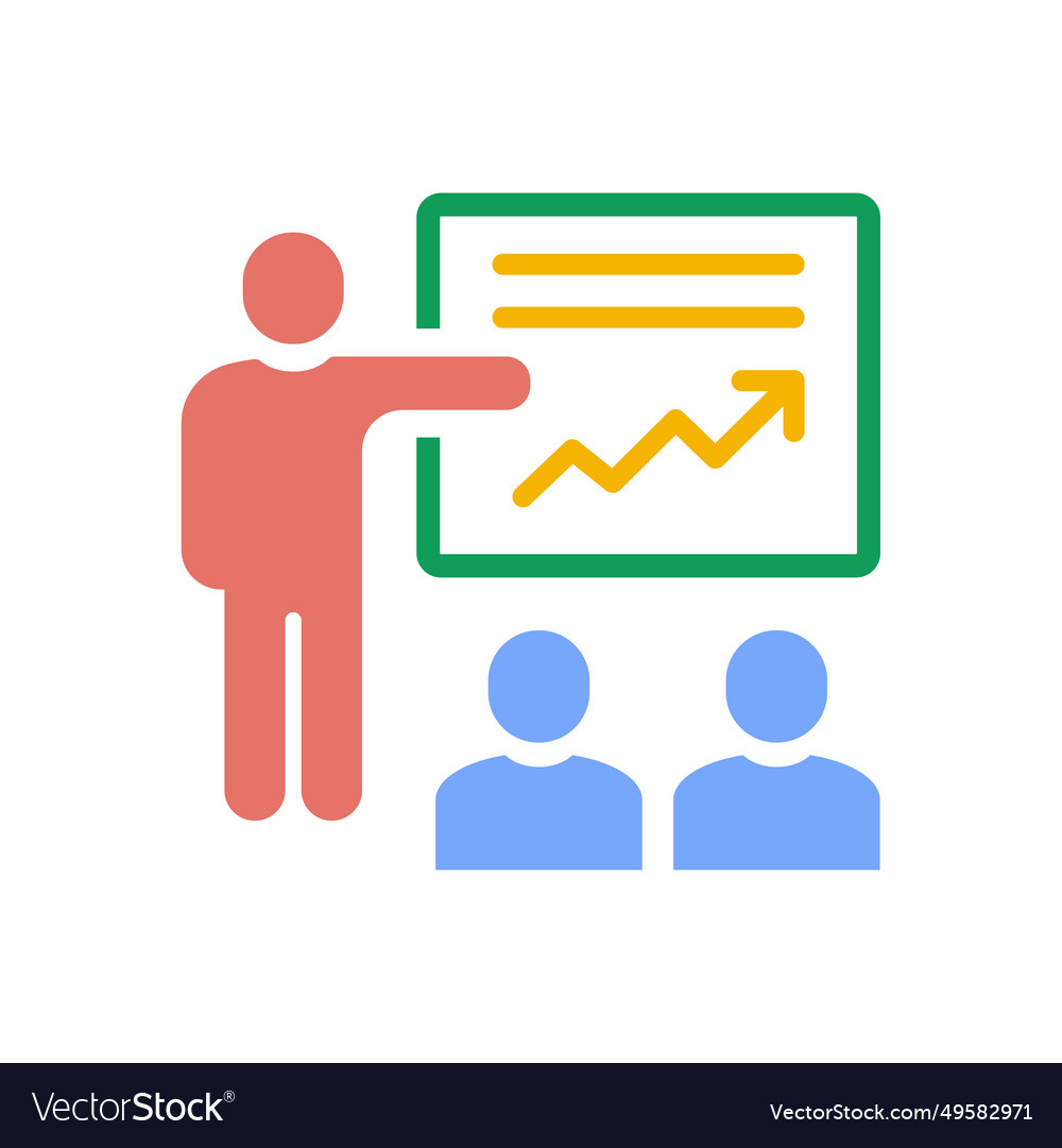 Training flat icon simple Royalty Free Vector Image