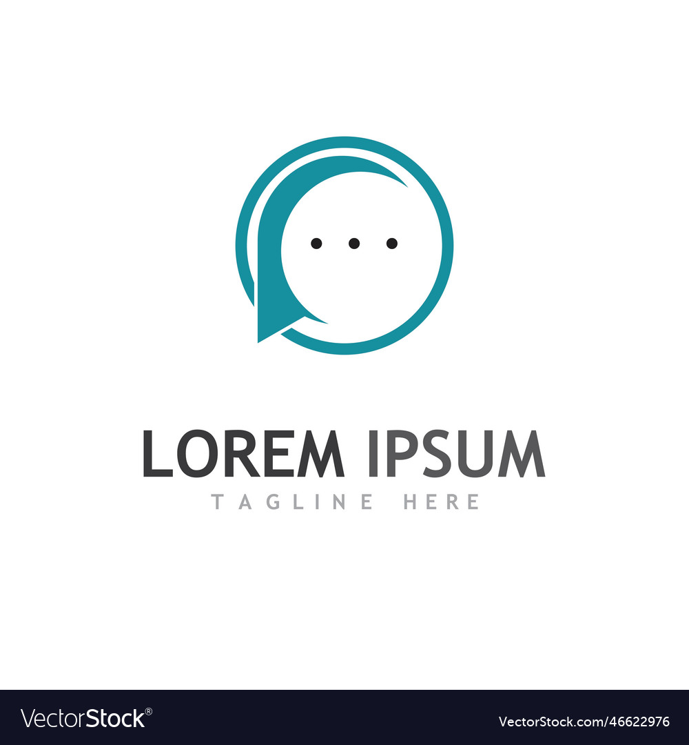 Bubble chat logo image template Royalty Free Vector Image