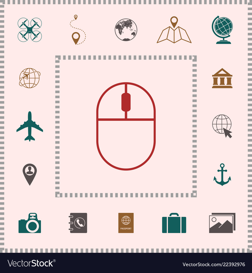 Computer mouse symbol icon elements for your Vector Image