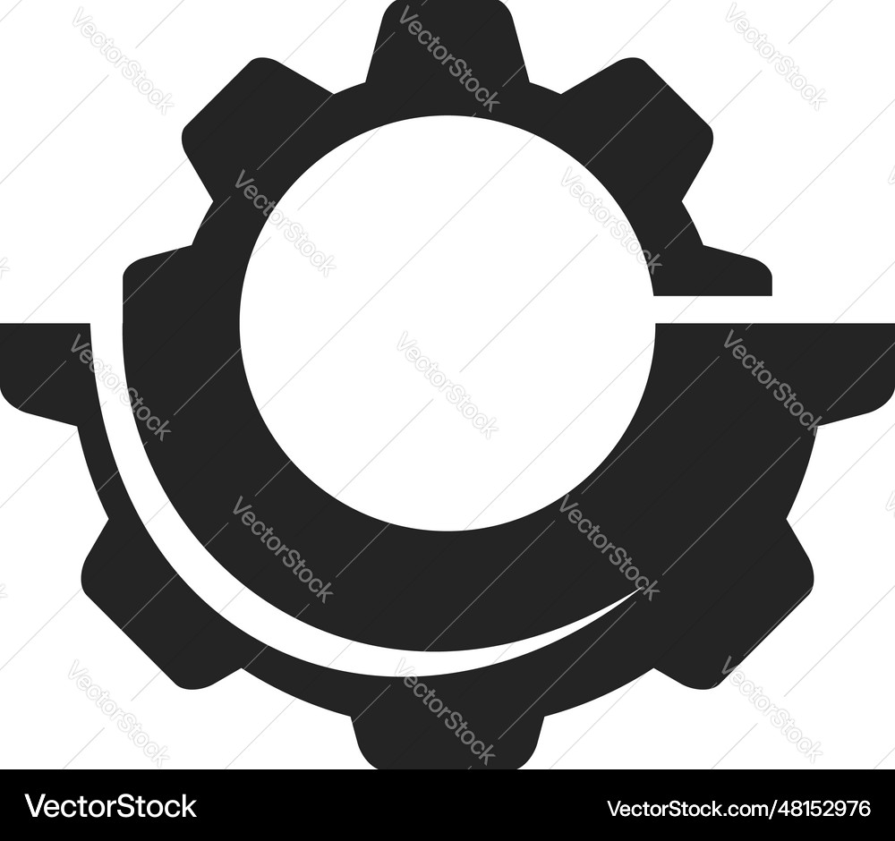 Gear service logo template isolated brand Vector Image