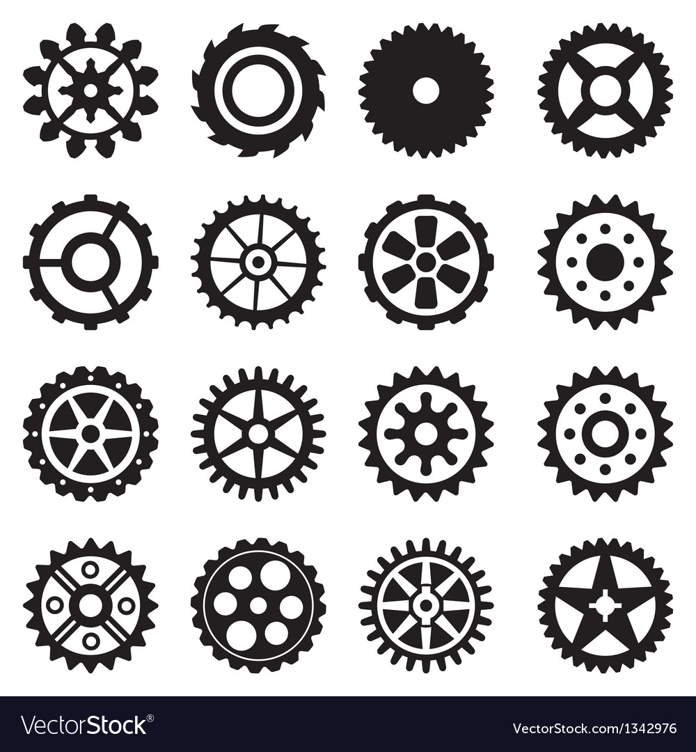 Gear set Royalty Free Vector Image - VectorStock