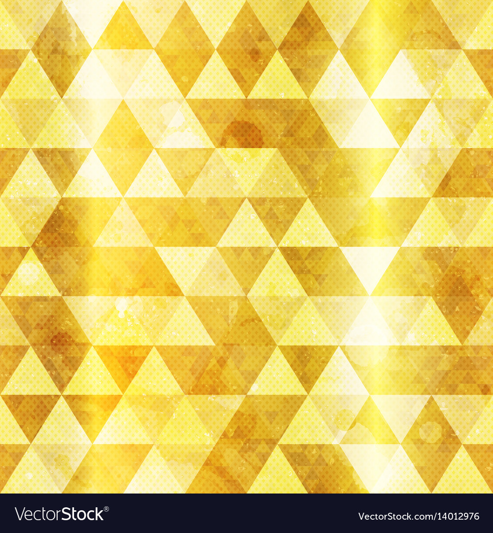 Gold triangles seamless pattern Royalty Free Vector Image