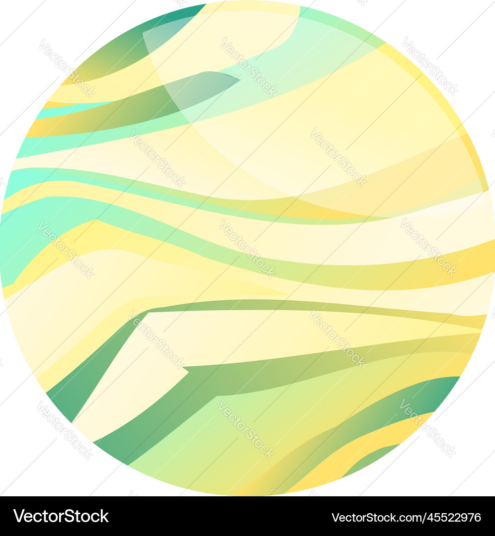 Gradient sphere icon cartoon circle ball Vector Image