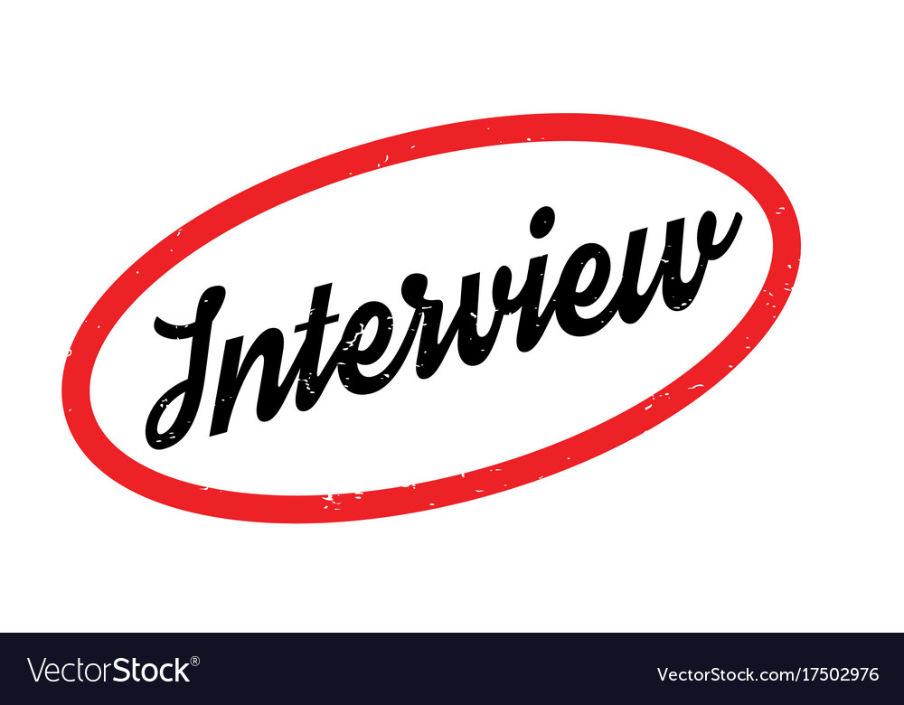 Interview rubber stamp Royalty Free Vector Image
