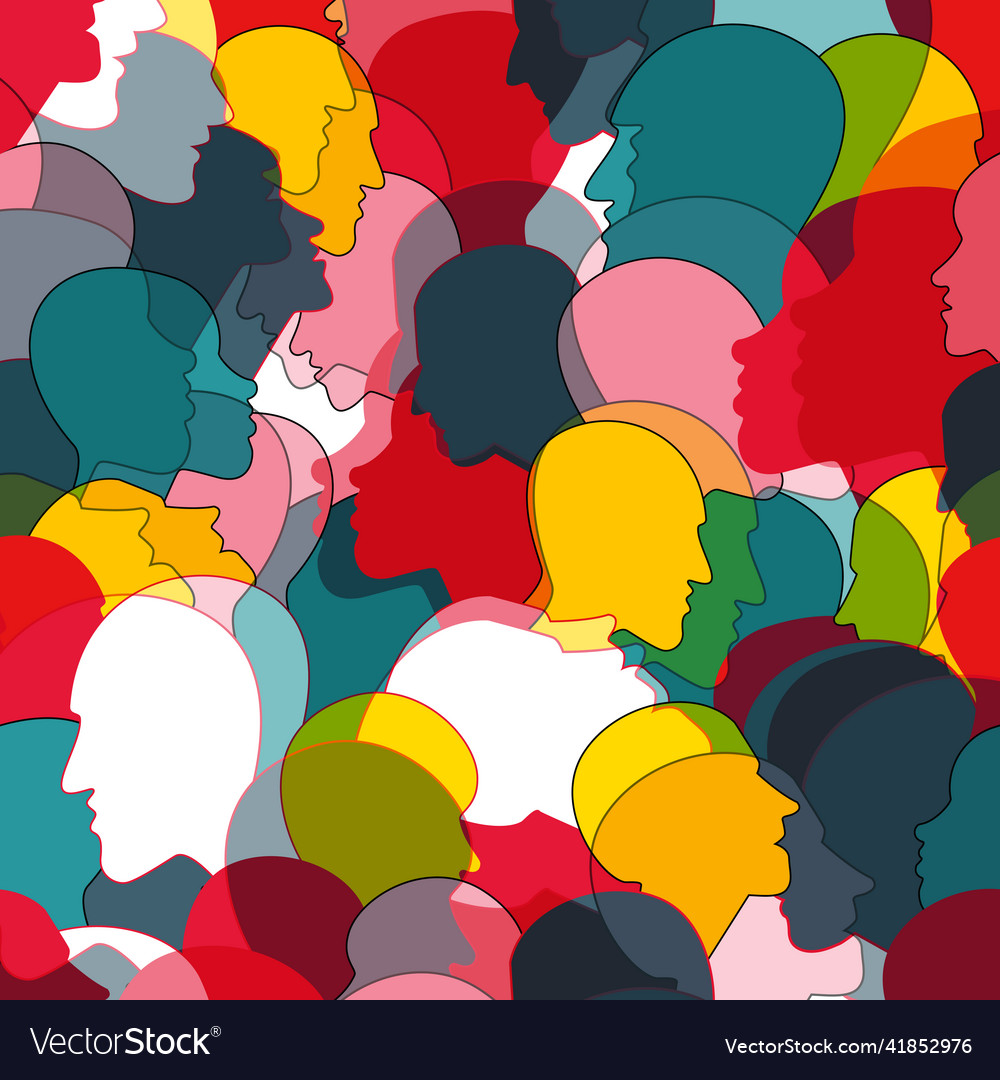 People seamless pattern background Royalty Free Vector Image