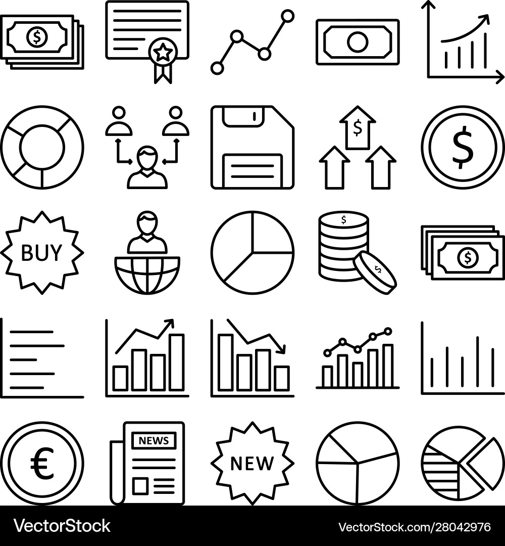 We are up with trade icon these ico Royalty Free Vector