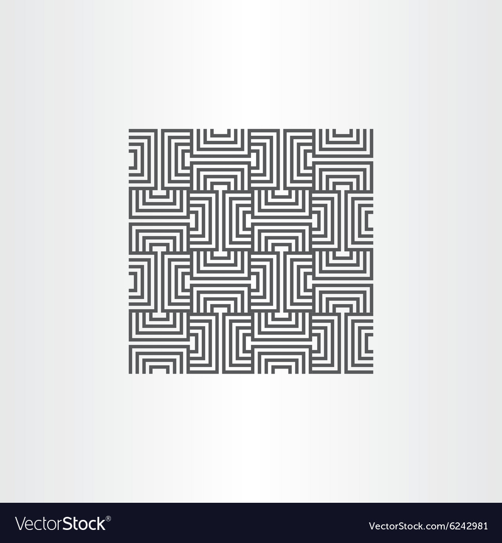 Black seamless pattern line background element Vector Image