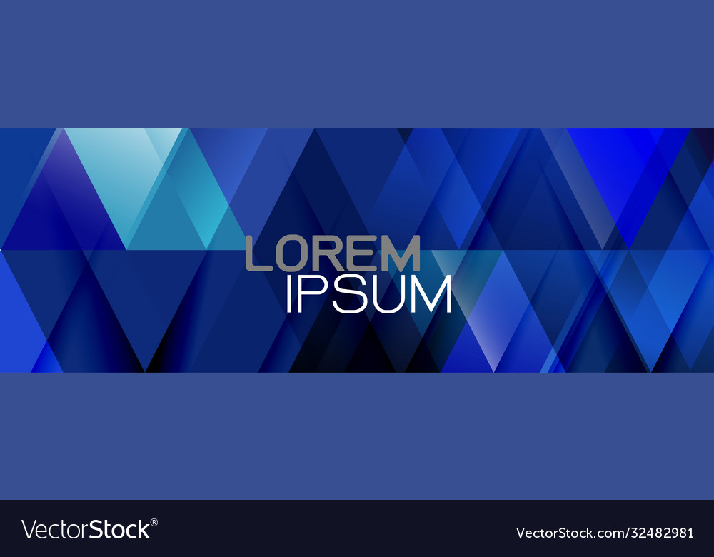 Blue repeating triangles gradient geometric Vector Image