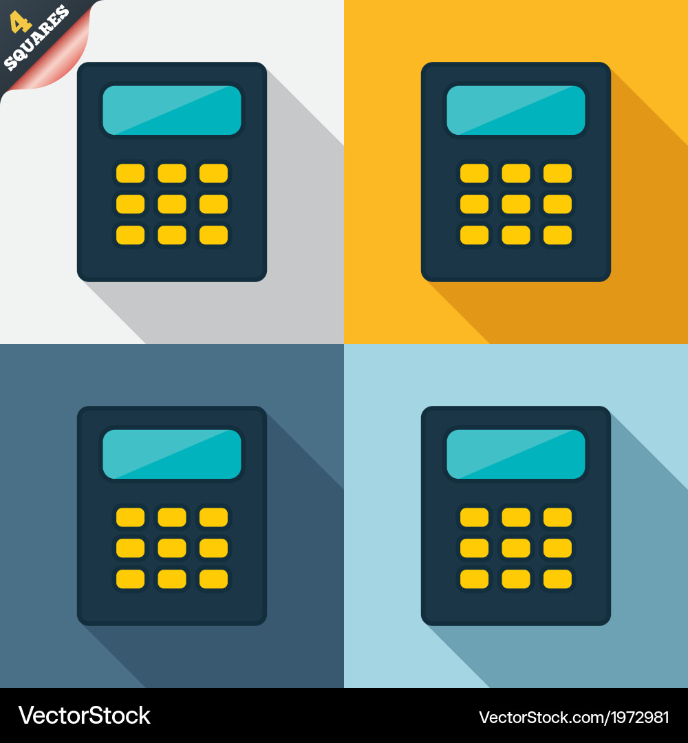 Calculator sign icon bookkeeping symbol Royalty Free Vector