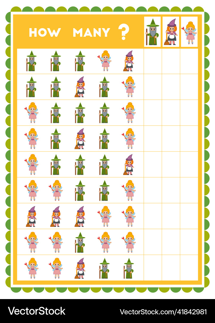 Counting game educational for children count Vector Image