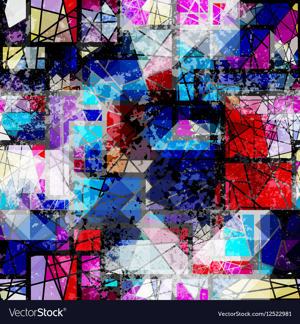 Geometric pattern with grunge effect Royalty Free Vector