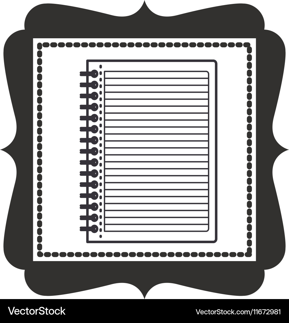 Isolated notebook of school concept design Vector Image