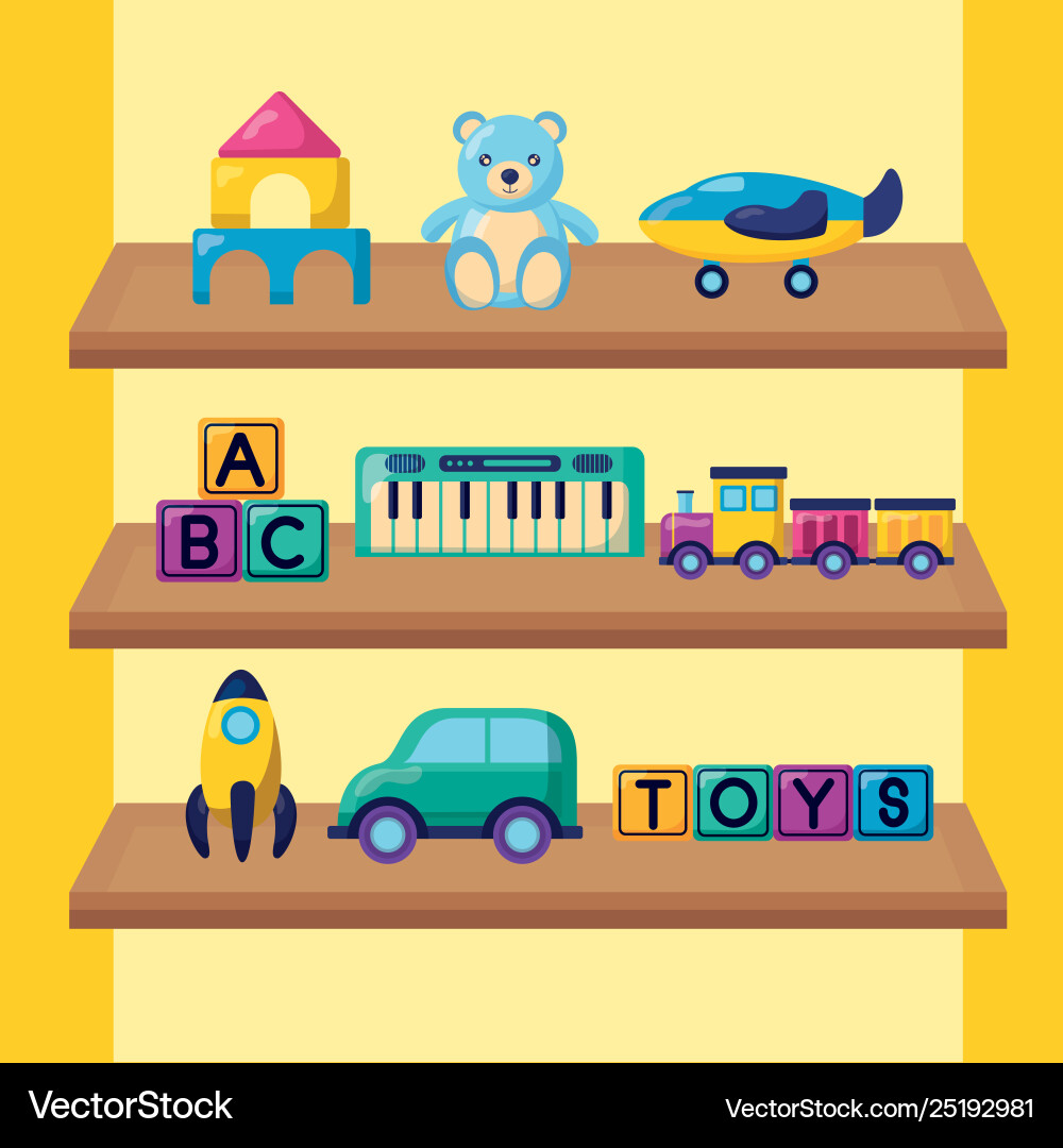 Kids toys design Royalty Free Vector Image - VectorStock