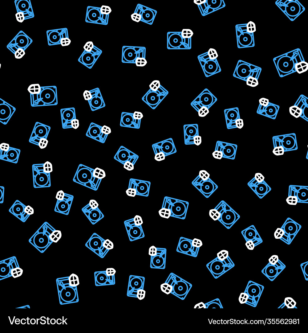 Line hard disk drive hdd protection icon isolated Vector Image