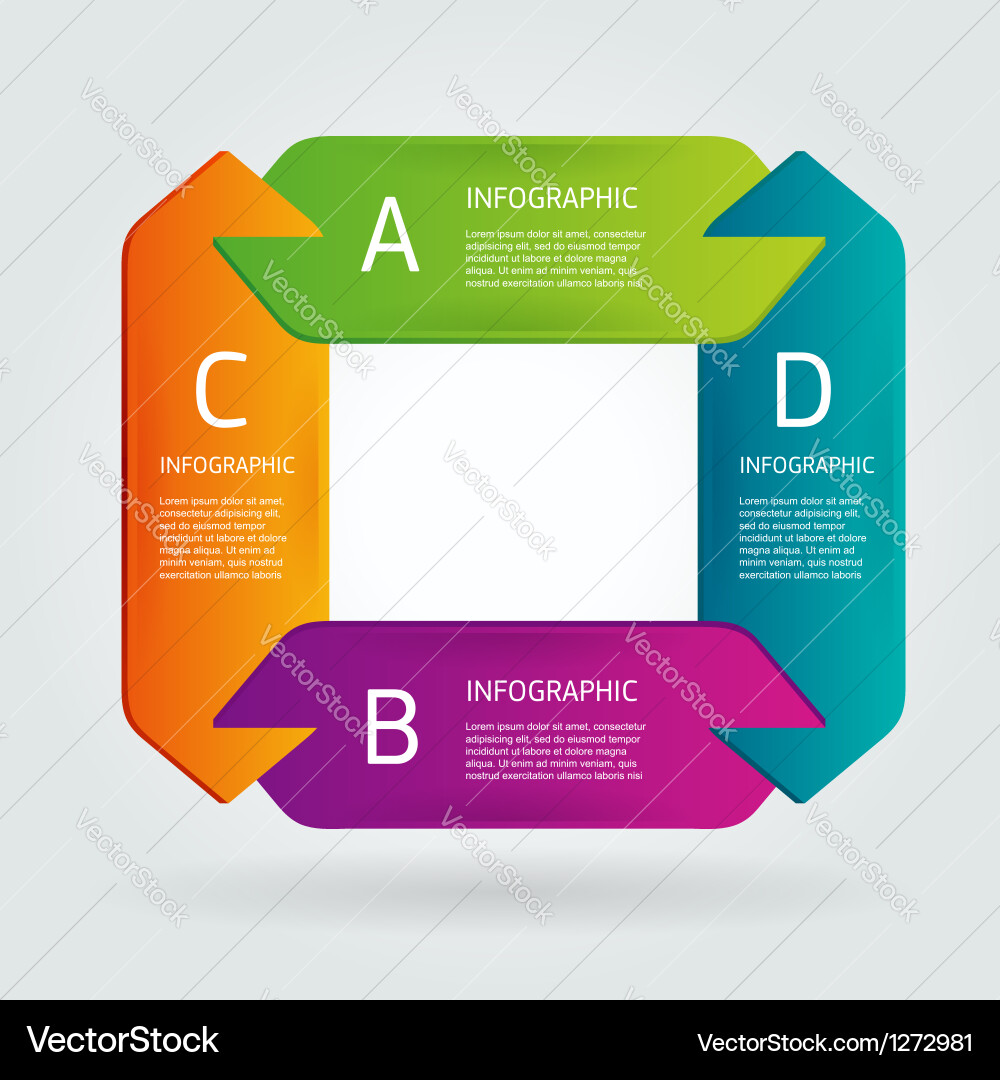 Modern number list infographic banner Royalty Free Vector