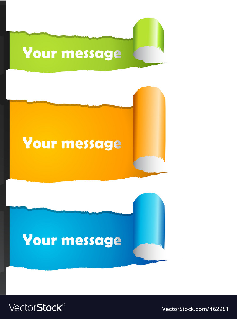 Teared papers Royalty Free Vector Image - VectorStock