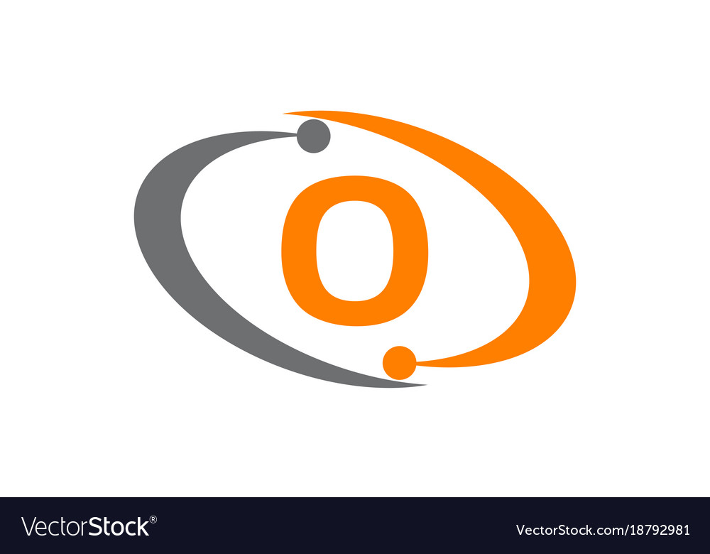 Technology solutions initial o Royalty Free Vector Image