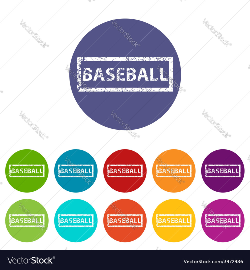 Baseball flat icon Royalty Free Vector Image - VectorStock